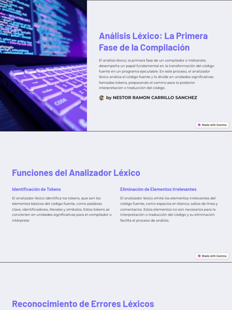 Analisis Lexico | PDF | Compilador | Ingeniería Informática