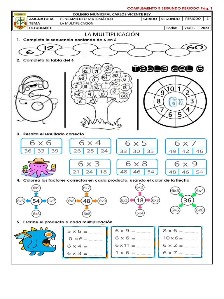 COMPLEMENTO 3 SEGUNDO PERIODO MATEMATICAS | PDF