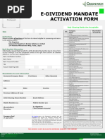 First Registrars E Dividend Mandate Form New | PDF | Banks | Securitization