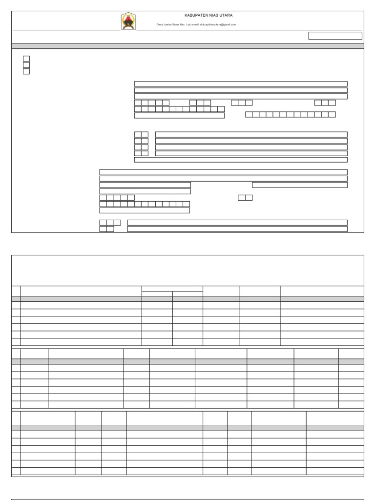 Formulir Biodata WNI dan Keluarga | PDF