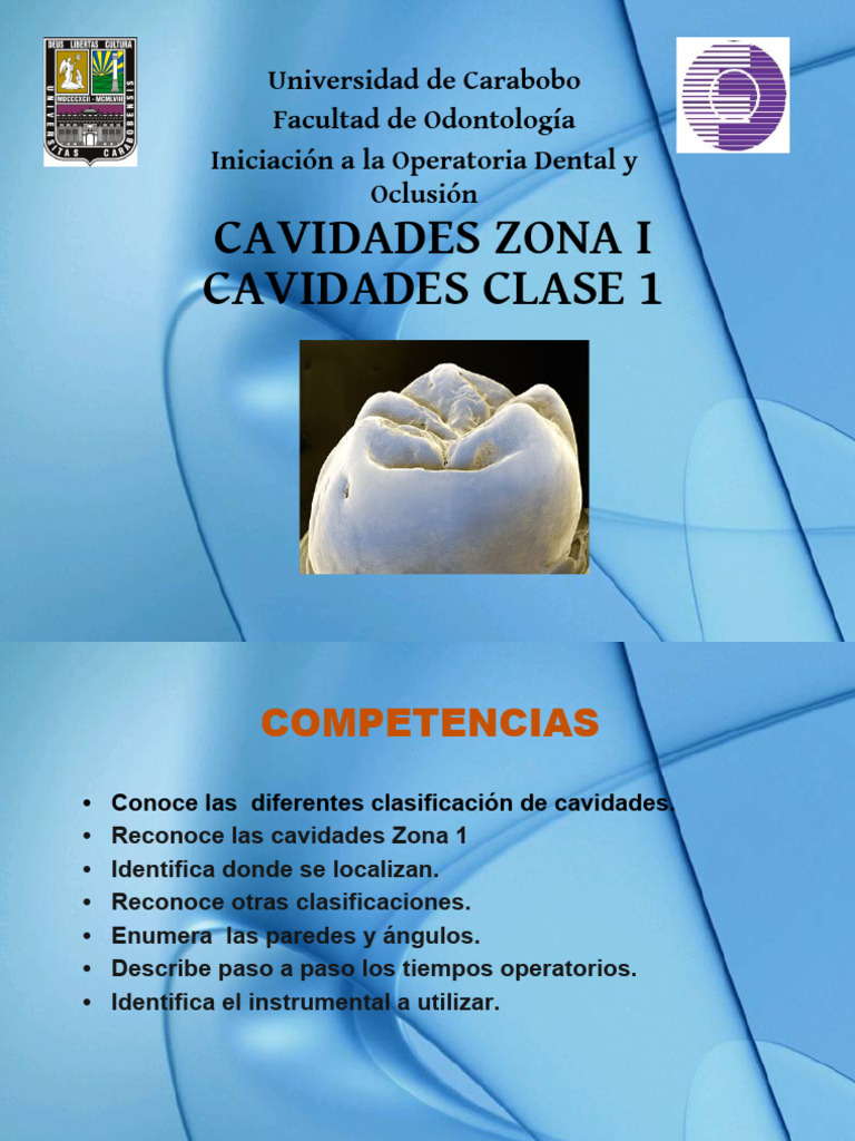 Clasificación y Manejo de Cavidades Clase I | PDF | Boca | Diente