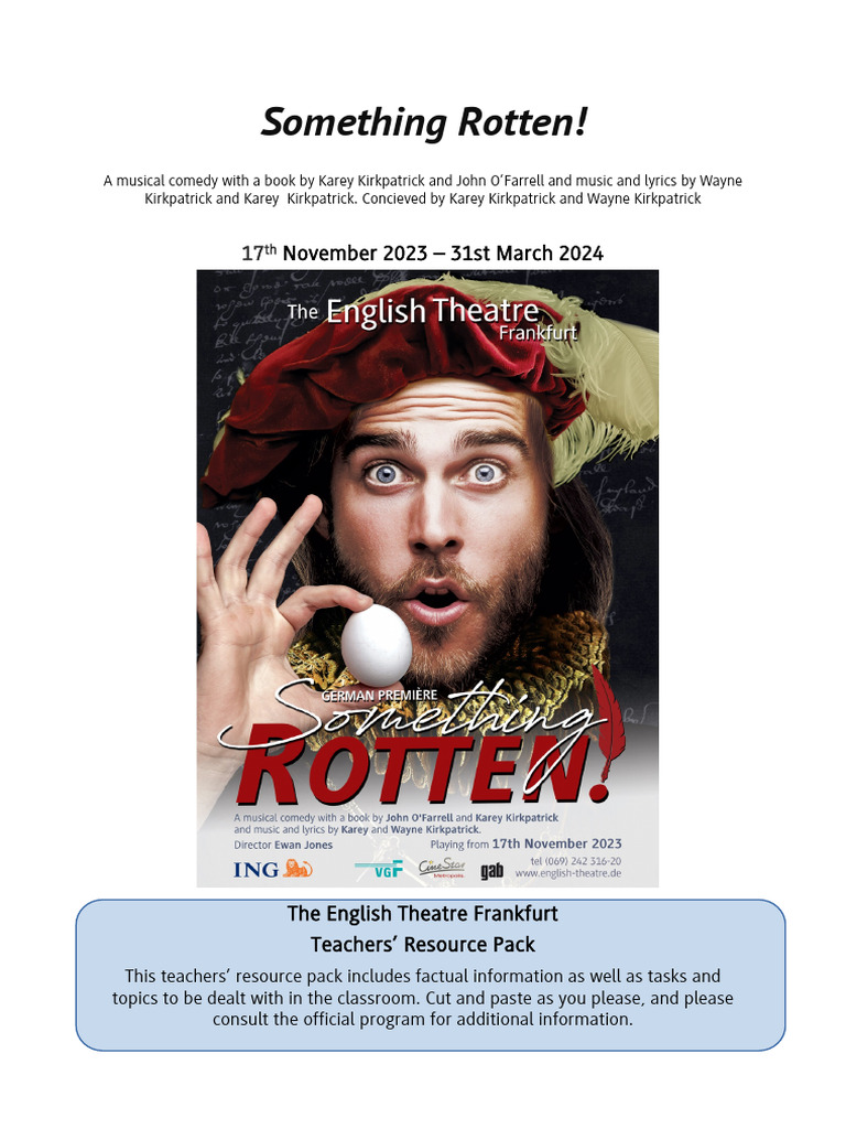 Teacher S Resource Pack Something Rotten | PDF | Shakespeare Authorship ...