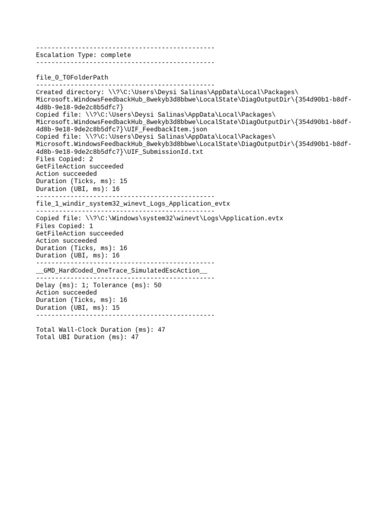 Windows Feedback Hub File Copy Log Pdf