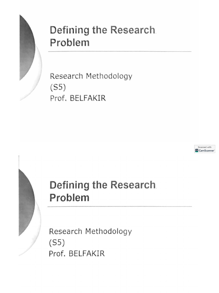 3 - Defining the Research Problem | PDF