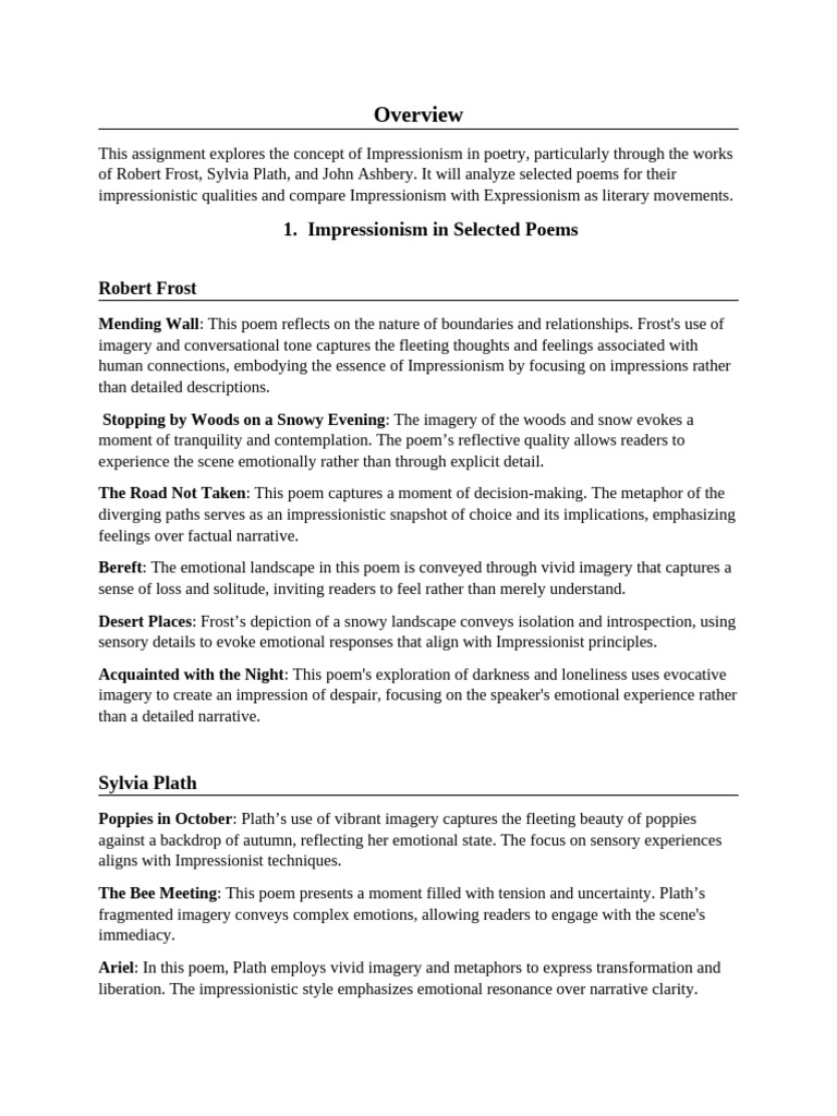 Impressionism Vs Expressionism | PDF | Impressionism | Poetry