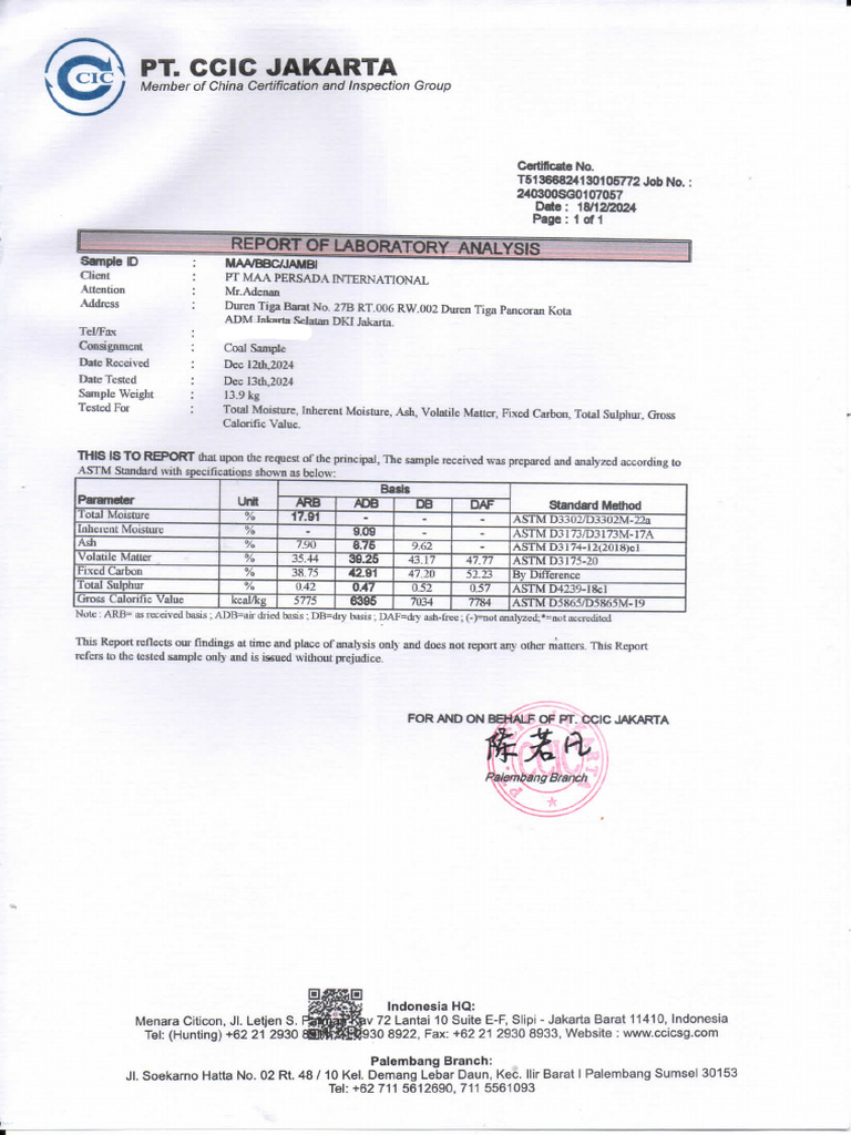 CERT ROA 240300SG0107057 PT MAA | PDF