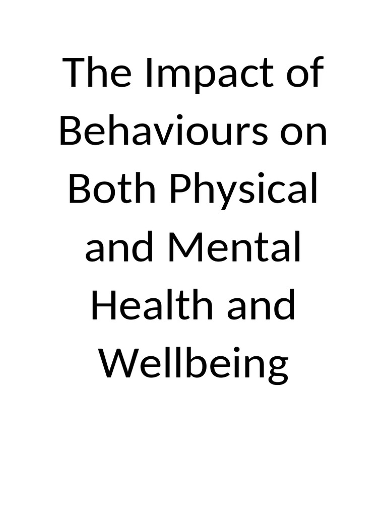 8 Page Booklet Wellbeing - PC | PDF | Mental Disorder | Dementia