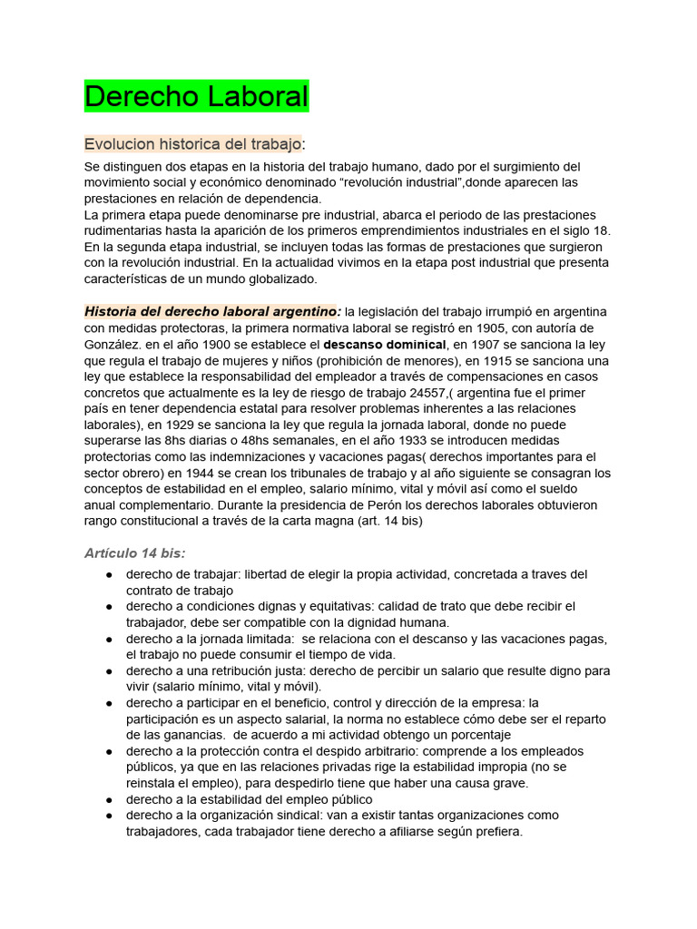 derecho laboral | PDF | Derecho laboral | Salario