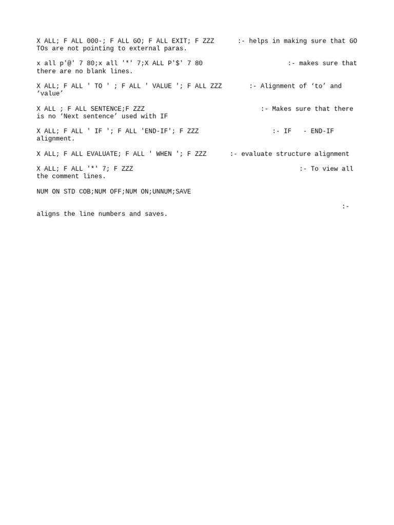 TSO Commands Alignment Guide | PDF