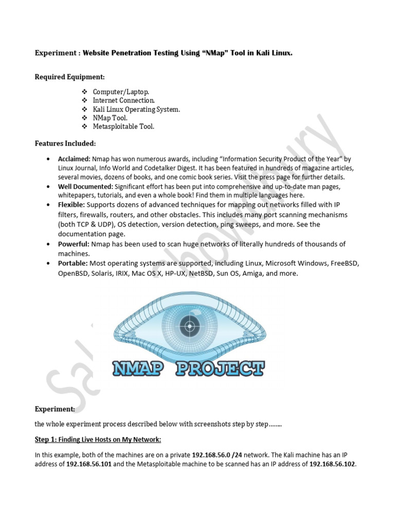Website Penetration Testing Using NMap T | PDF | Telecommunications ...