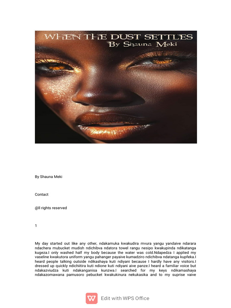 WHEN THE DUST SETTLES by Shauna Meki | PDF