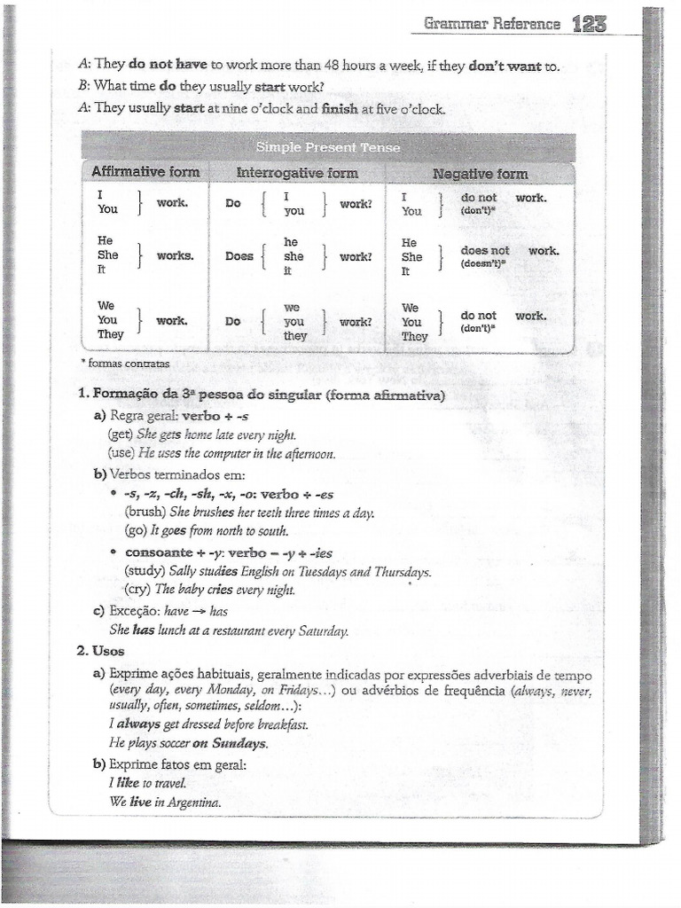 1º Ano Simple Present 2 | PDF