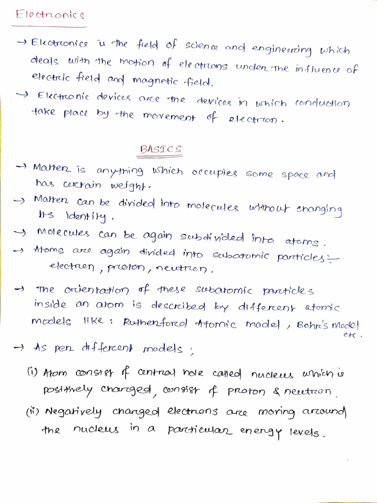 Basic Electronics Module 1 | PDF | Doping (Semiconductor) | Proton