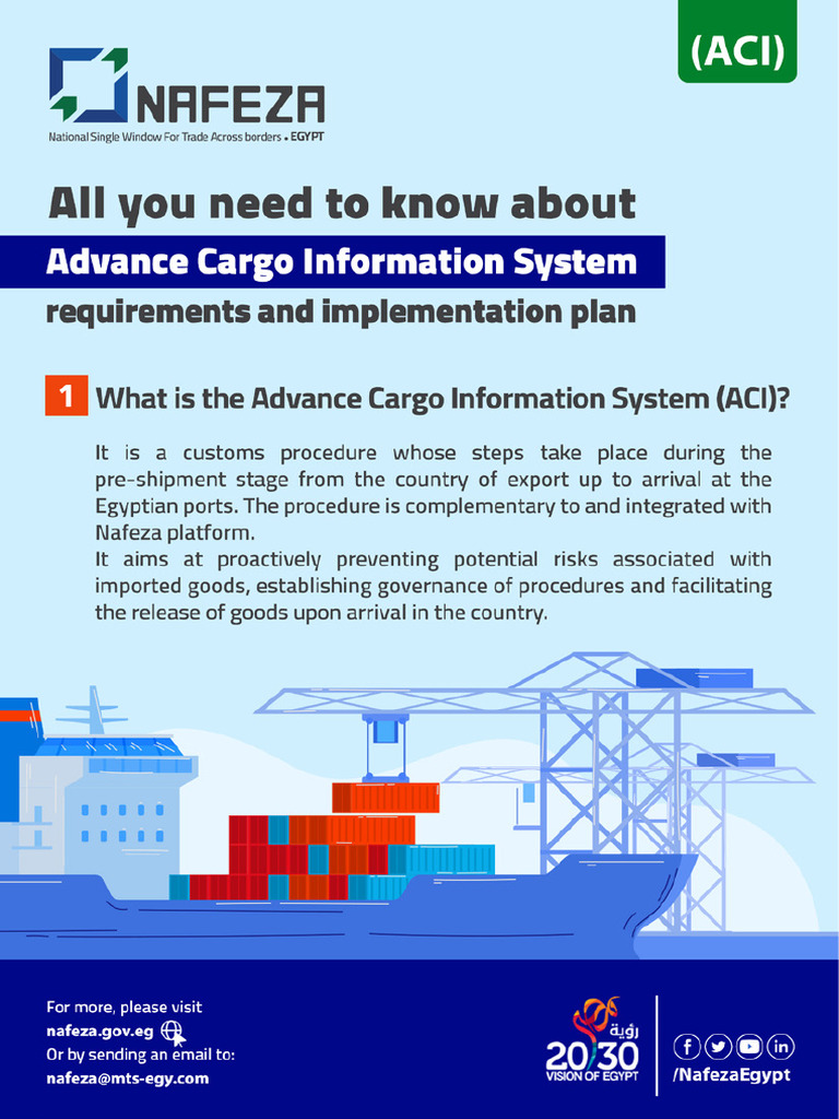 Advanced Cargo Information System, Egypt | PDF