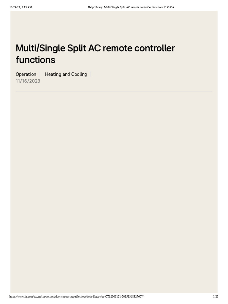 LG Inverter V Remote Manual | PDF | Air Conditioning | Water Purification