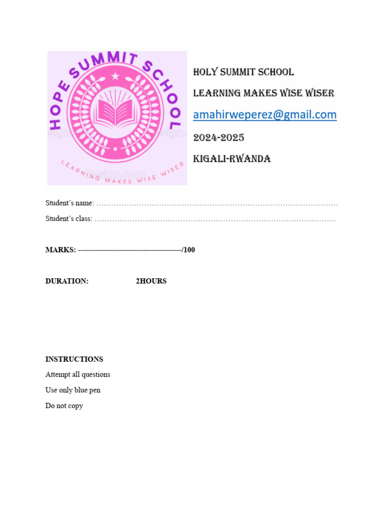 Hope Summit School Geography Test | PDF | Meteoroid | Geography
