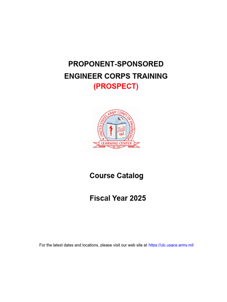 Prospect Course Catalog FY25 | PDF | Resource Conservation And Recovery ...