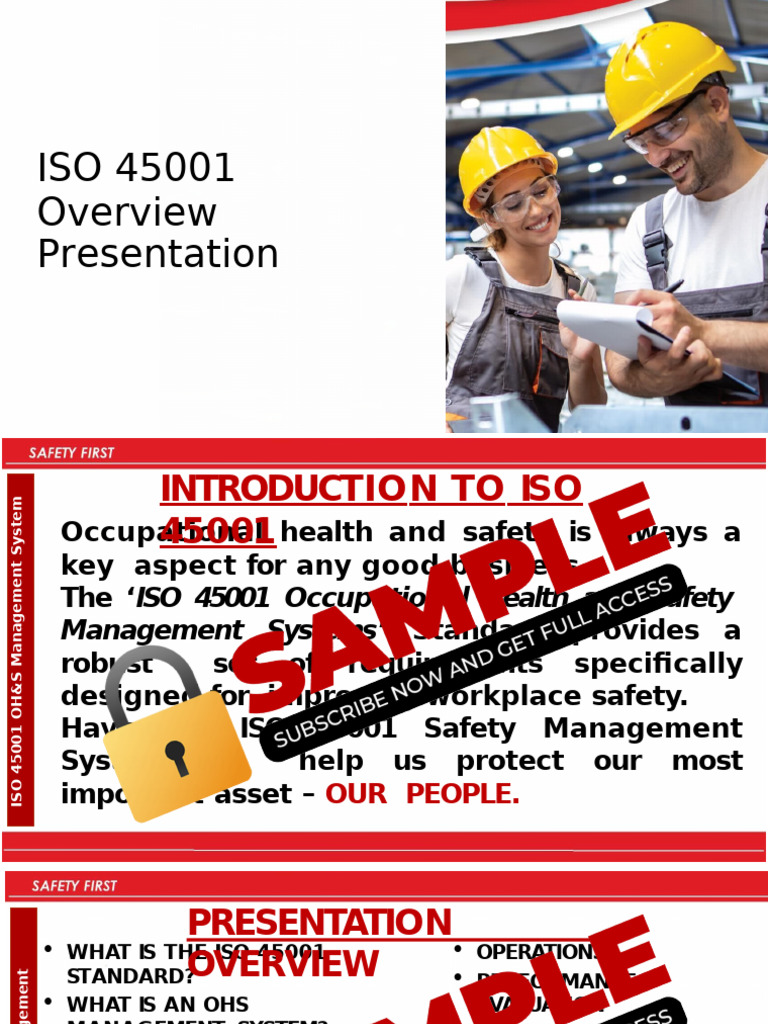 ISO 45001 Occupational Safety Overview | PDF | Occupational Safety And ...