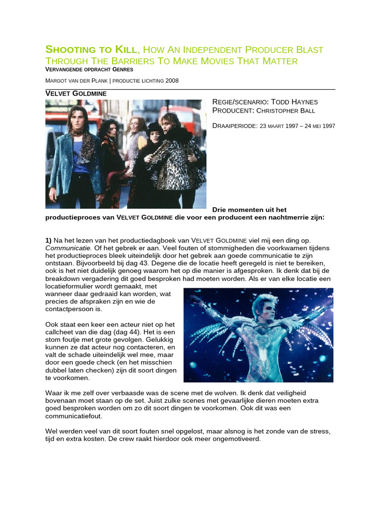 Genres Velvet Goldmine Margot | PDF