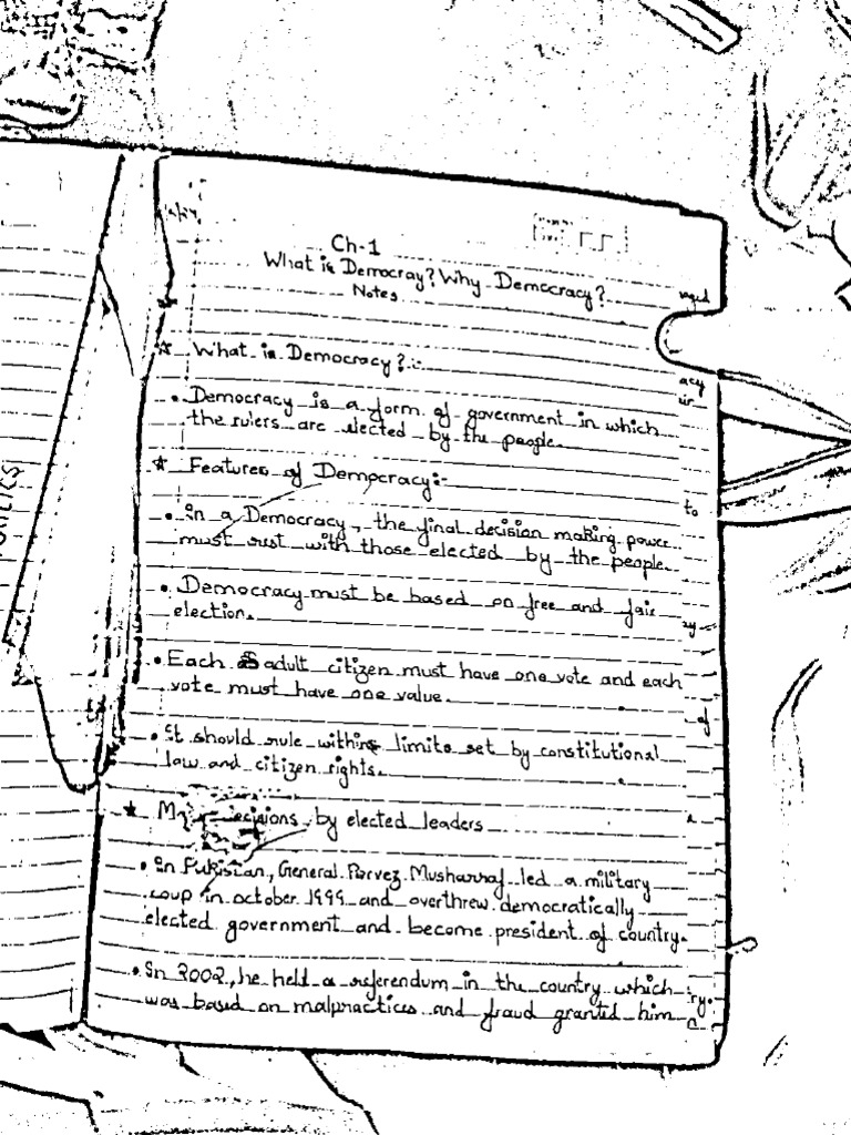 What Is Democracy Why Democracy Handwritten Best Notes | PDF
