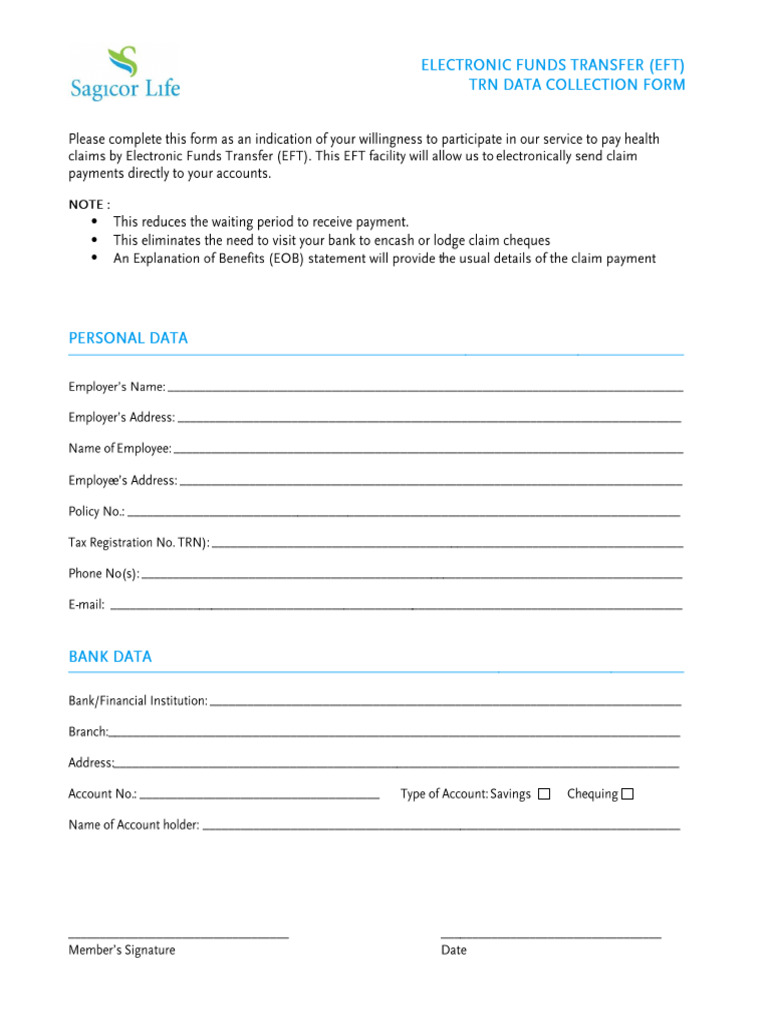 EFT TRN Data Collection form -n (002) | PDF