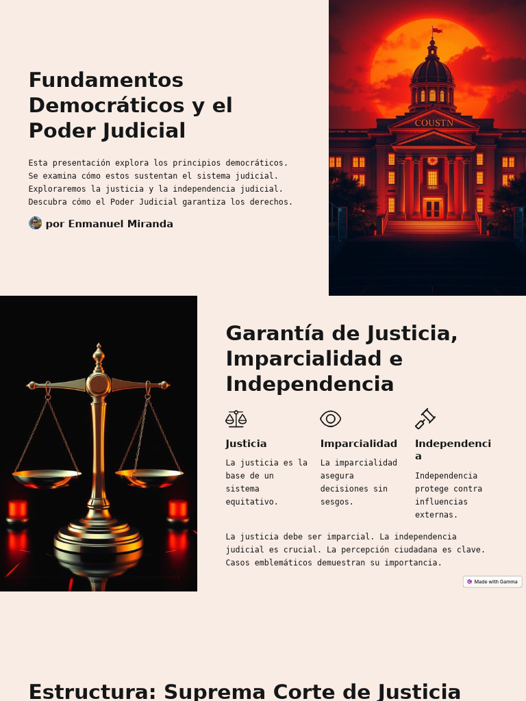 Fundamentos Democraticos y El Poder Judicial | PDF | Judicaturas | Gobierno