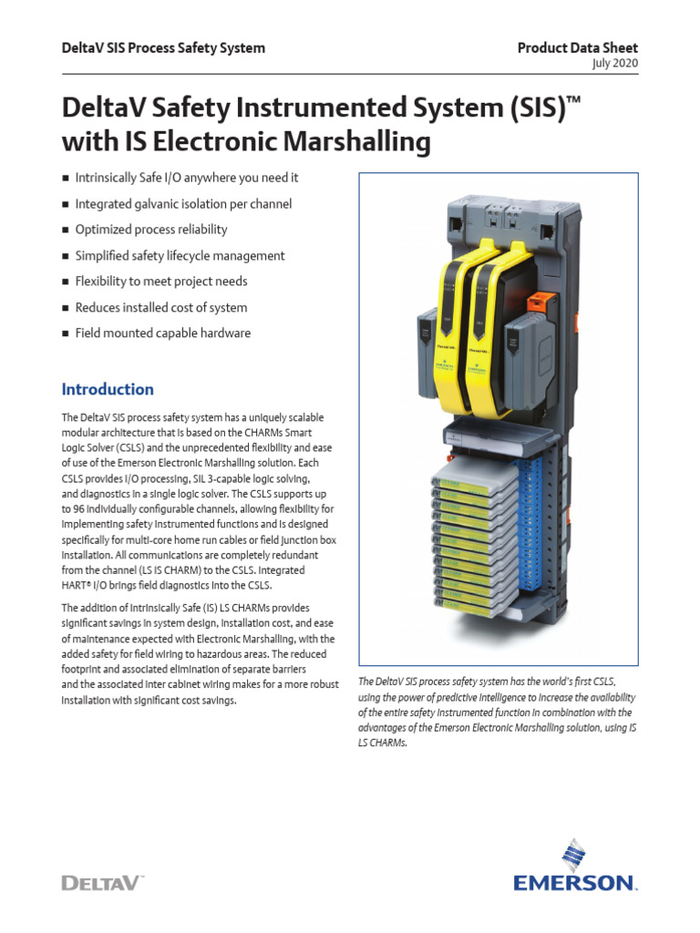 Product Data Sheet Deltav Sis Electronic Marshalling en 57822 | PDF ...