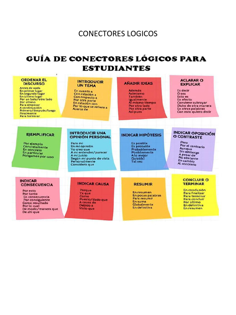 Conectores Lógicos de Secuencia | PDF