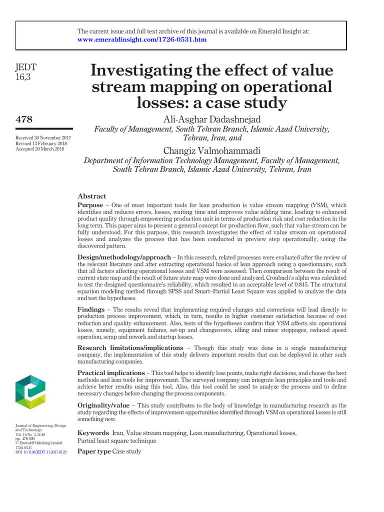 Value Stream Mapping Impact on Losses | PDF | Lean Manufacturing | Business