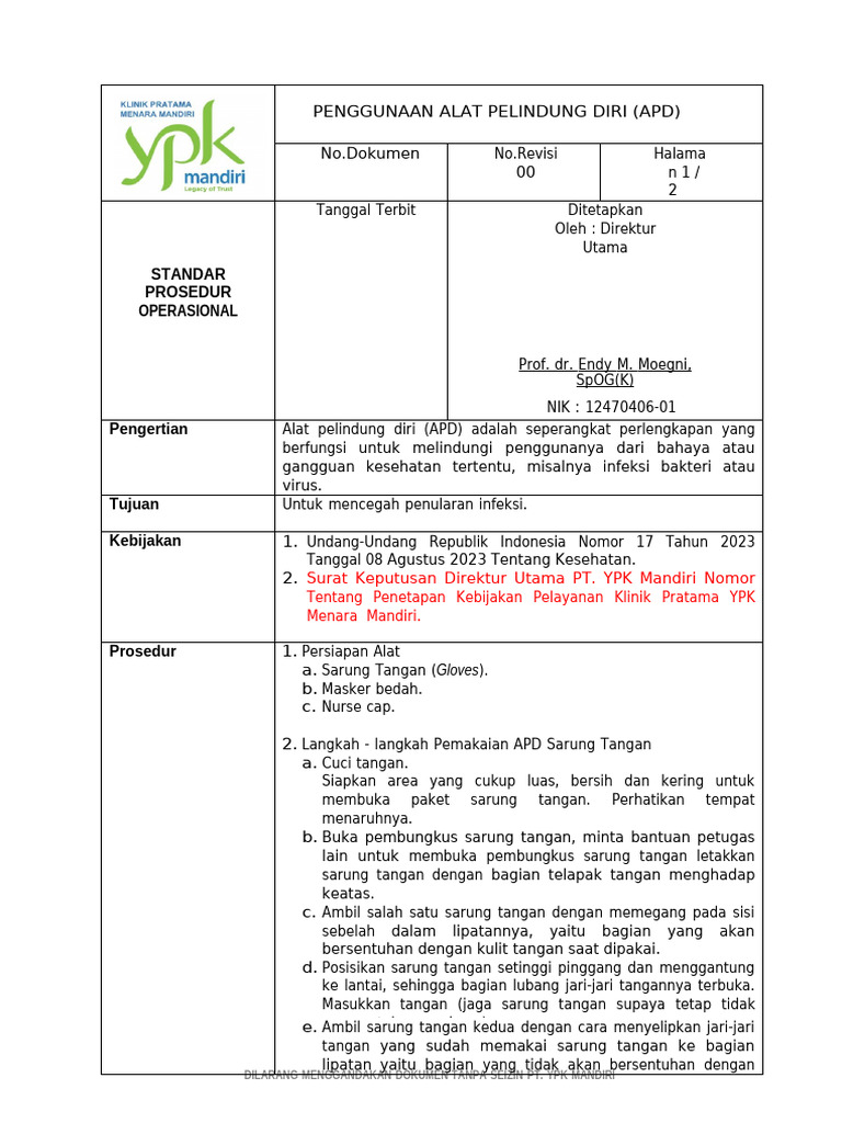 Panduan Penggunaan APD untuk Kesehatan | PDF