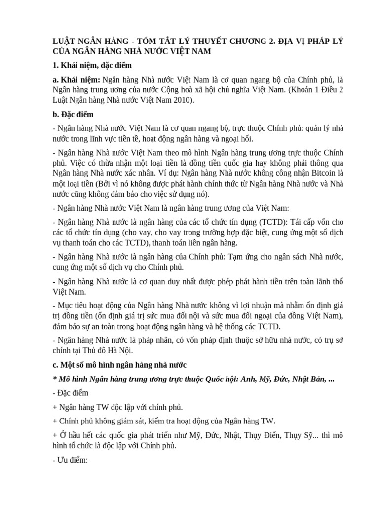 CAU HOI LY THUYET NGAN HANG | PDF