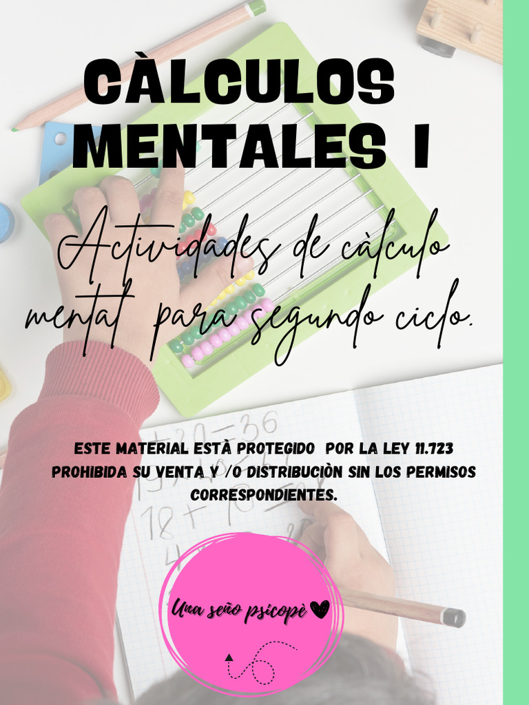 Càlculos Mentales I - Segundo Ciclo | PDF
