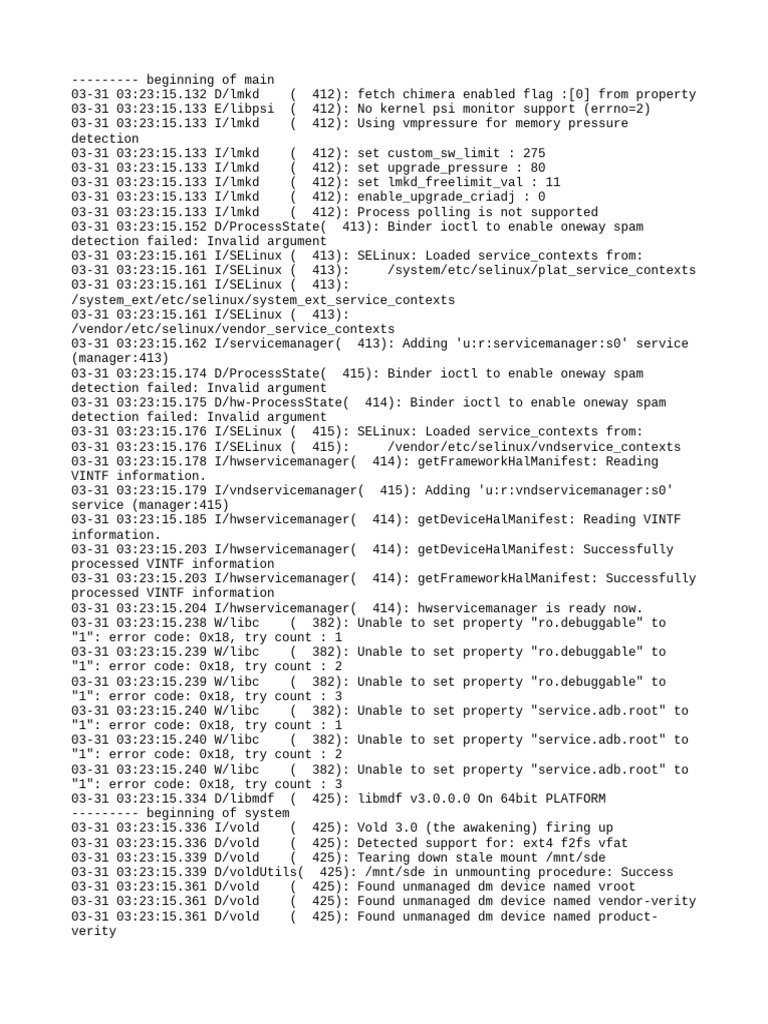 Logcat Prev CSC Log | PDF | System Software | Operating System Technology