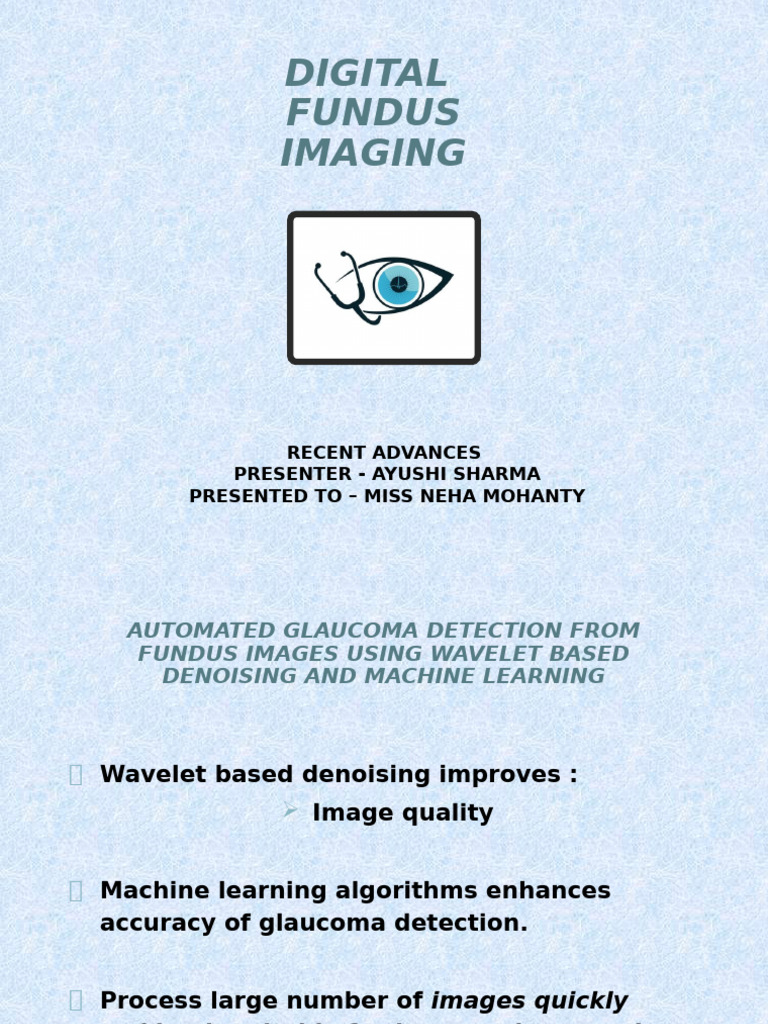Ayushi Digital Fundus | PDF | Retina | Glaucoma
