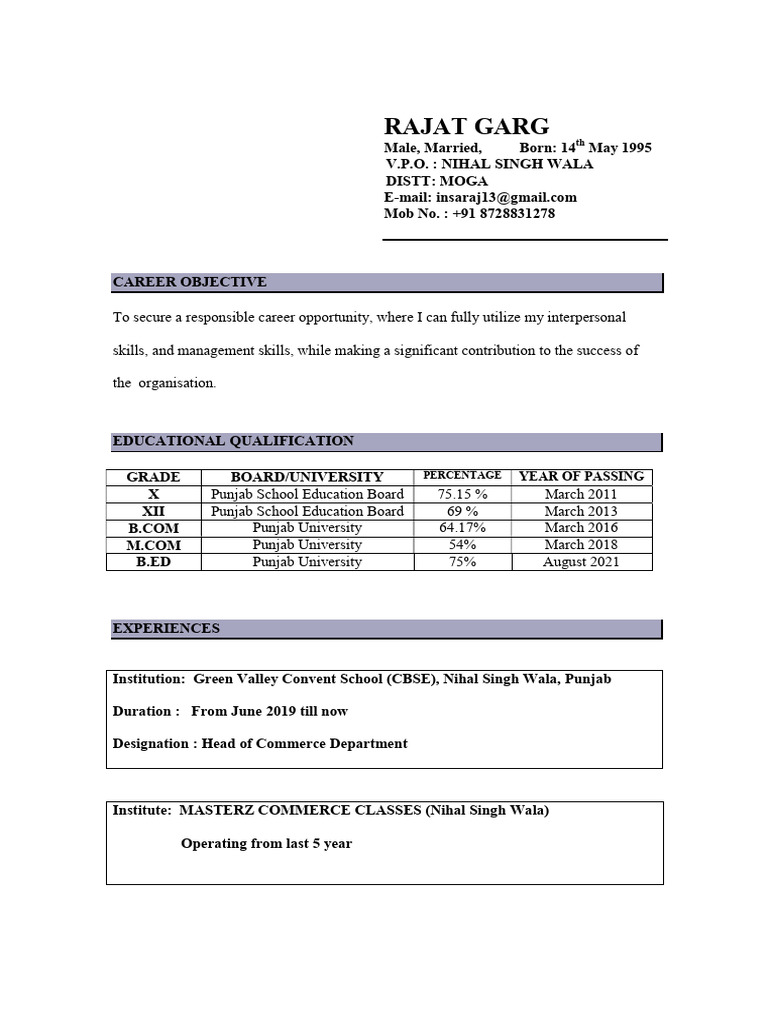 Rajat Resume | PDF