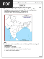 Nationalism in India Map Work Class10 | PDF