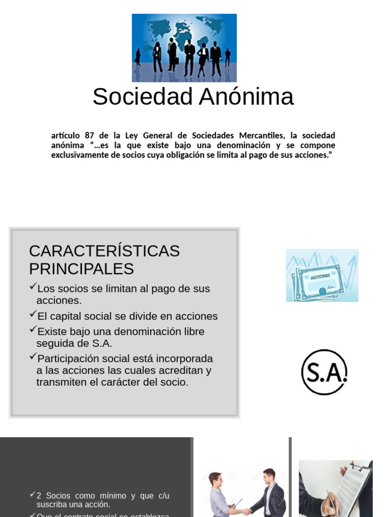 Sociedad Anónima | PDF | Compartir (Finanzas) | Sociedad de responsabilidad limitada
