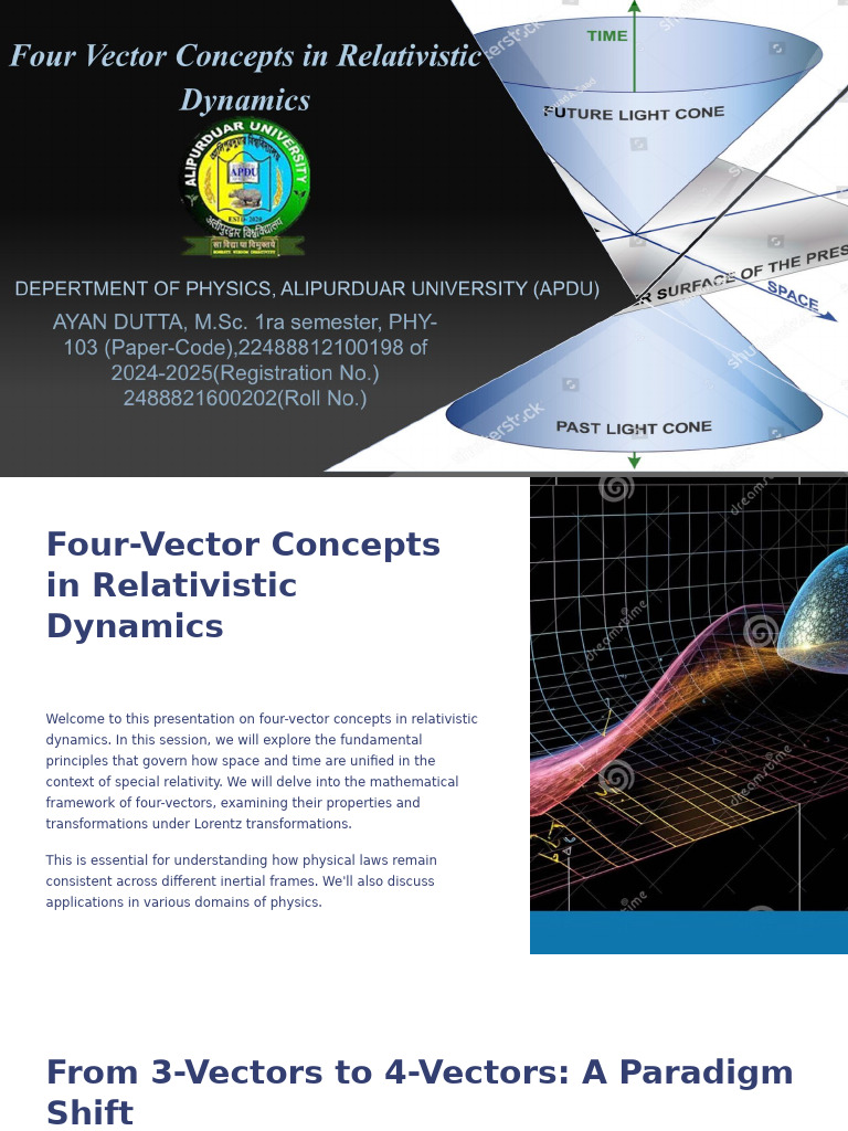 Four Vector Concepts in Relativistic Dynamics | PDF | Special Relativity | Momentum