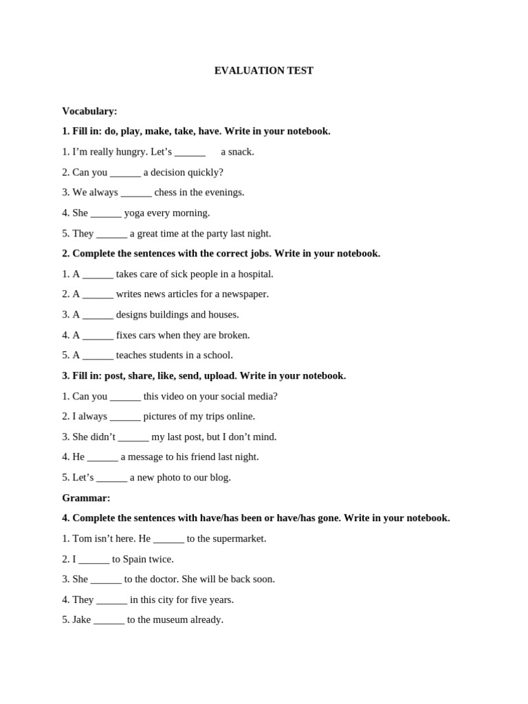 Clasa 7 Evaluation Test Guide | PDF