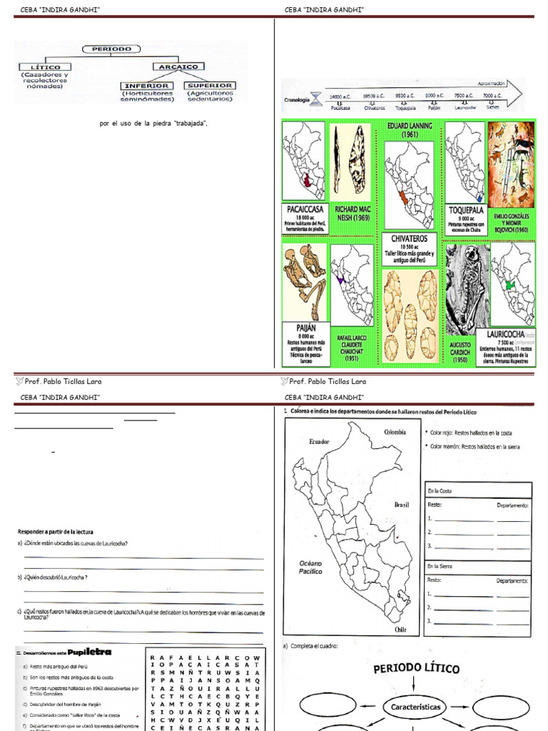 1°DPC 2act | PDF | pleistoceno | Perú