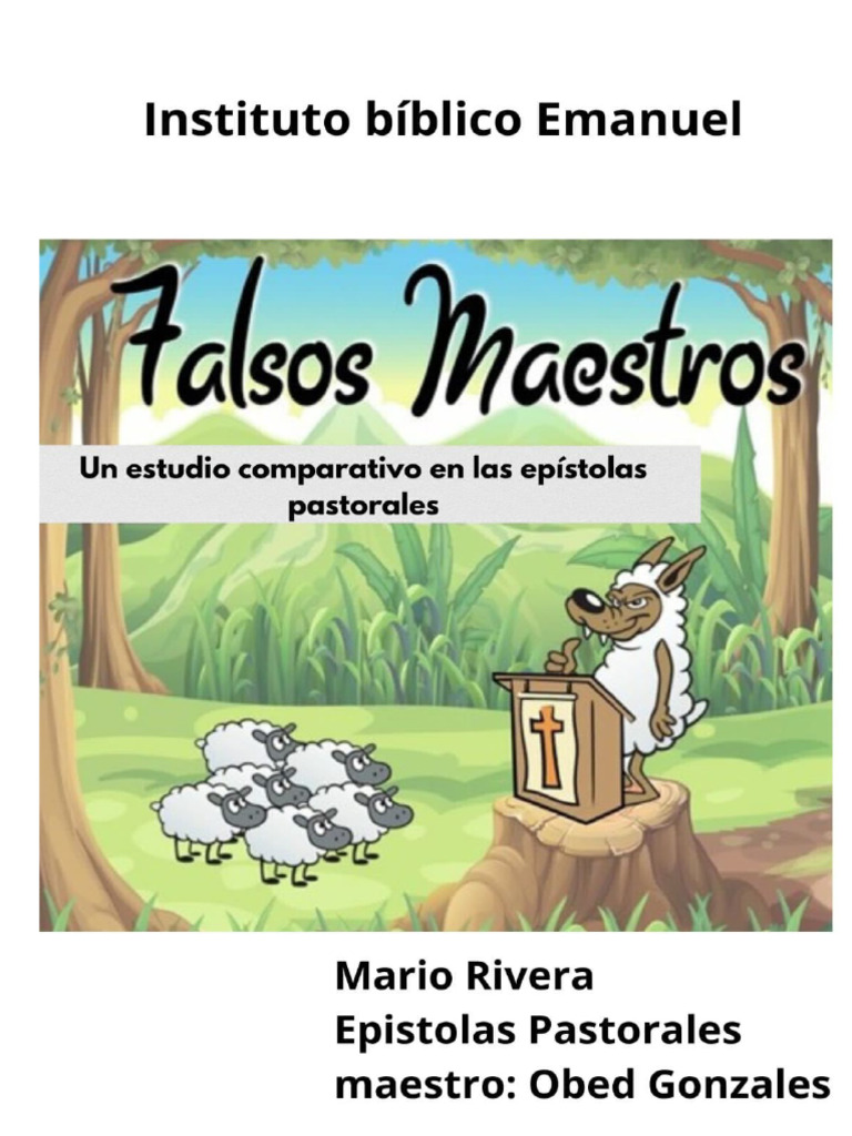 Falsos Maestros en las Epístolas Pastorales | PDF | Pablo el apóstol ...