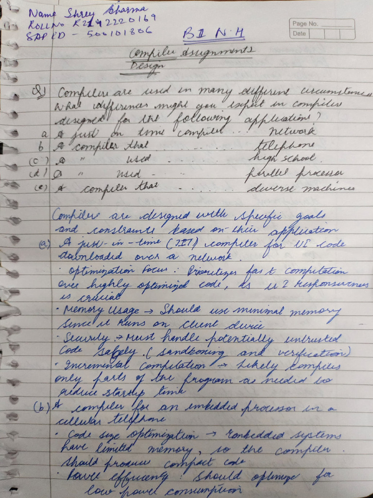 Compiler Design Assign1 | PDF