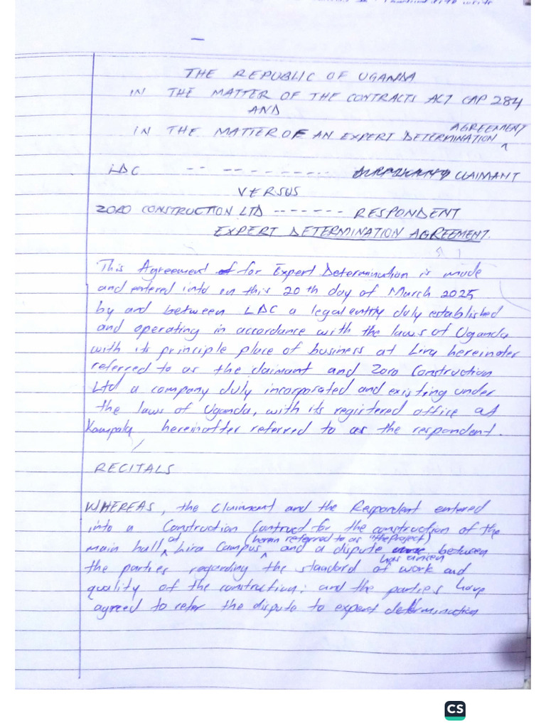 Expert Determination Agreement | PDF