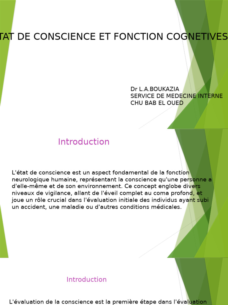 Etat de Conscience | PDF | Coma | Démence