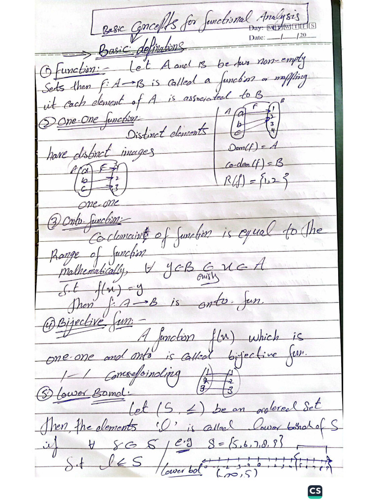 Definitions For Functional Analysis | PDF