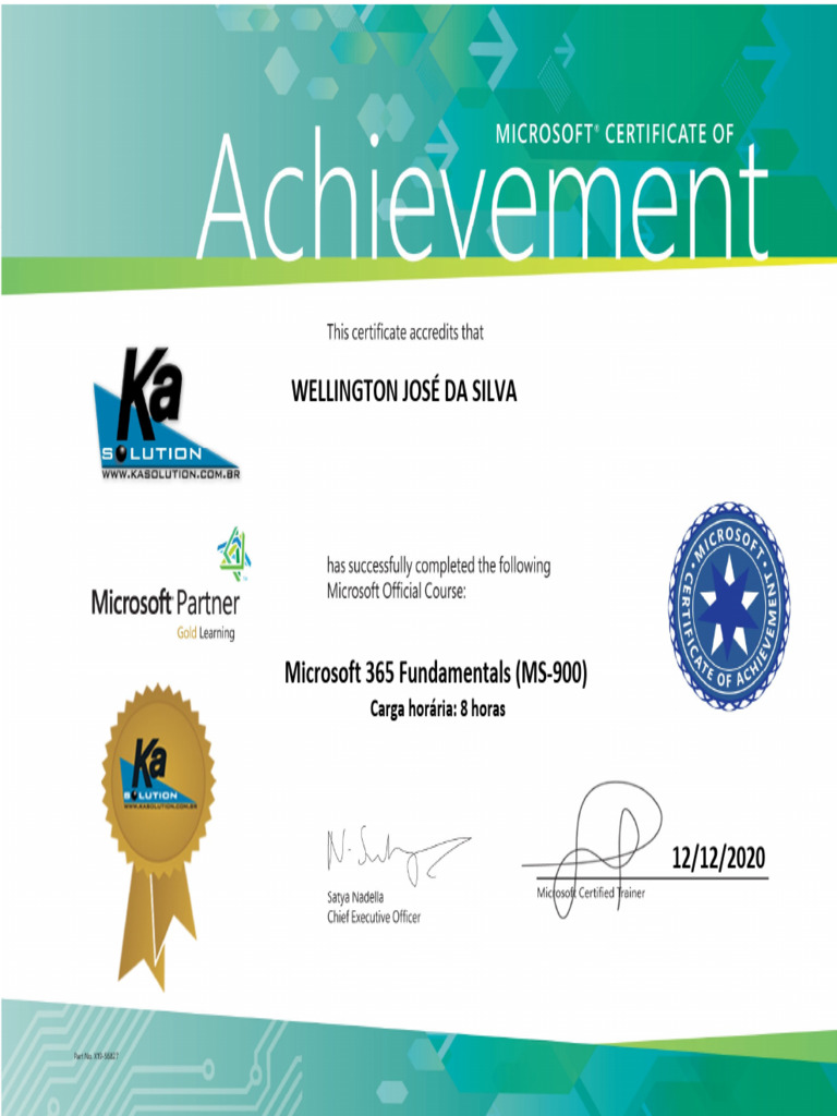 Certificado MS900 | PDF