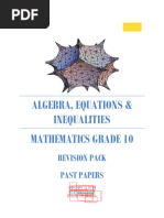 2020 Grade 12 Algebra, Equations and Inequalities | PDF | Equations ...