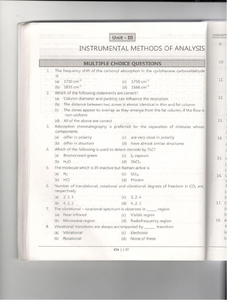 Unit 3 Instrumental Methods of Analysis | PDF