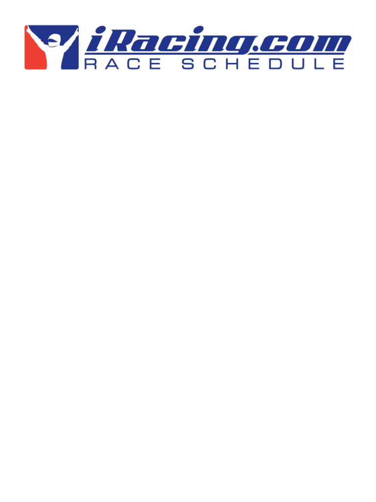Season Schedule | PDF | Oval Track Racing | Formula Racing