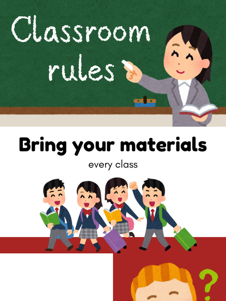 Classroom Rules Presentation in Multicolor Illustrative Style | PDF